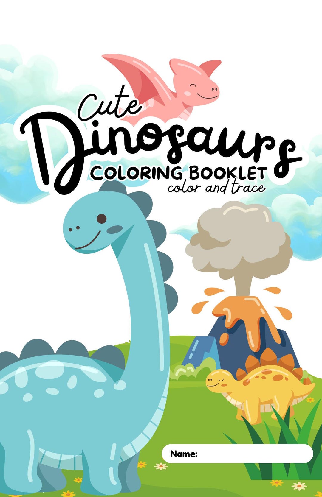Dinosaur Coloring Book for Kids: Printable Activity Booklet (PDF ...