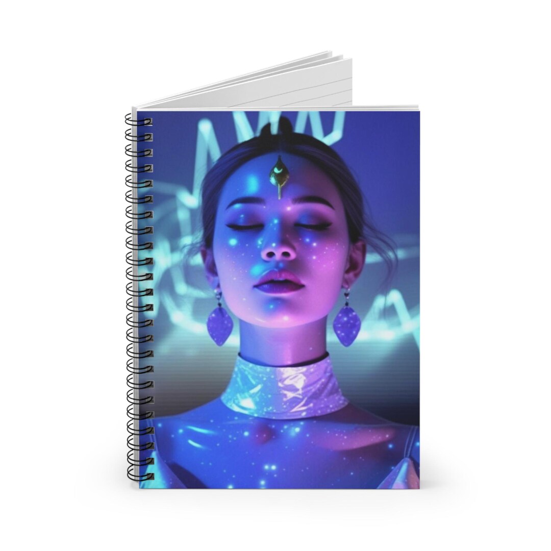 Futuristic Goddess Spiral Notebook: Inspirational Journal for Creative ...