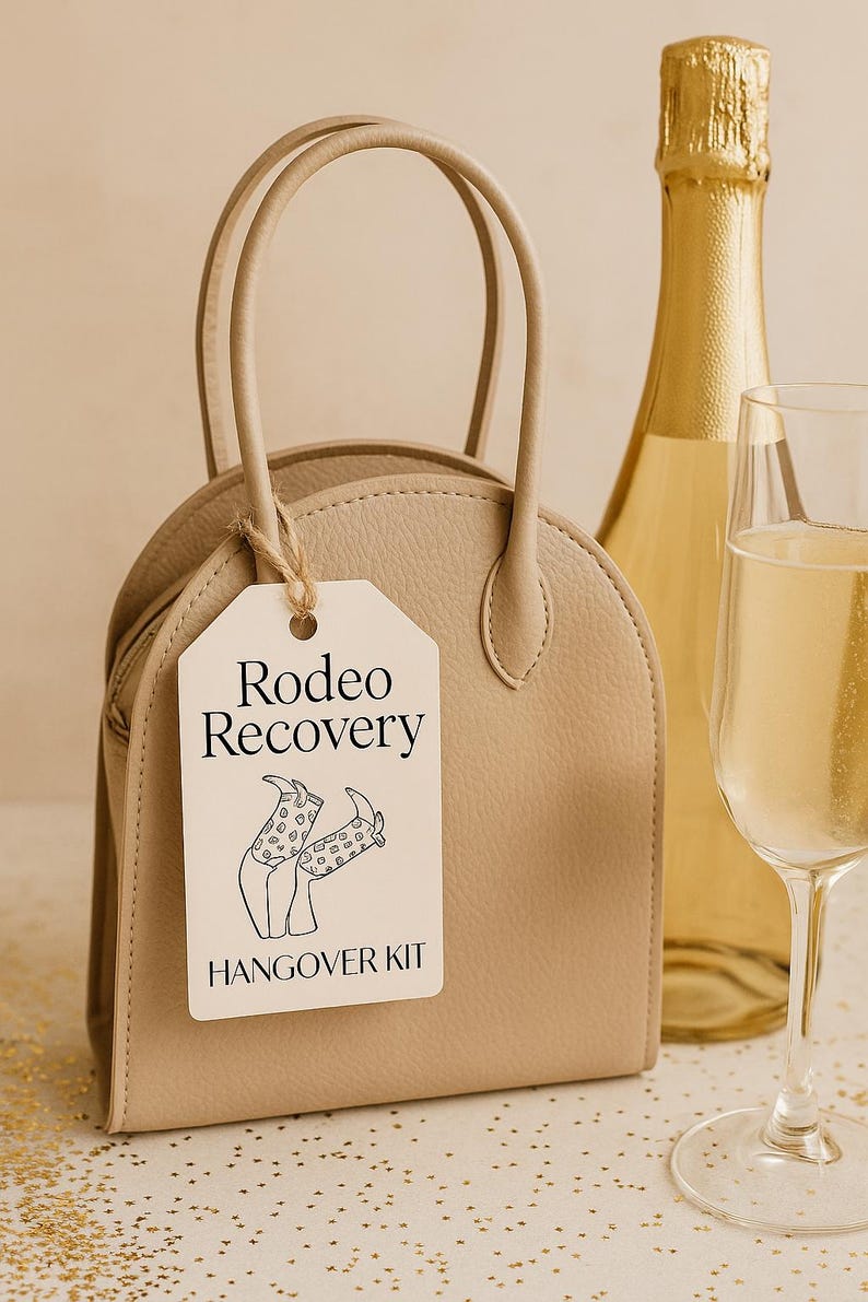 Rodeo Recovery Kit Tags: Printable Bachelorette Party Favors (digital ...
