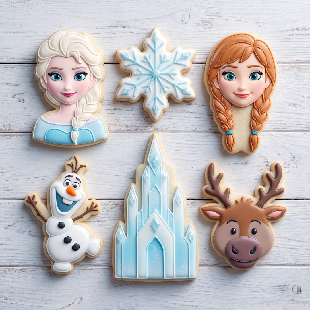 Winter Princess Cookie Cutter Set | 6-piece Frozen Birthday - Etsy