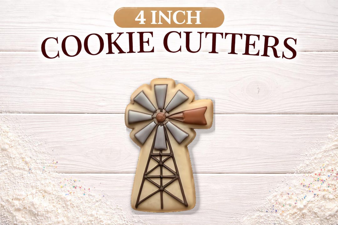 Windmill Cute Cookie Cutter | Sugar Cookie Cutter | Physical Cutter - Etsy