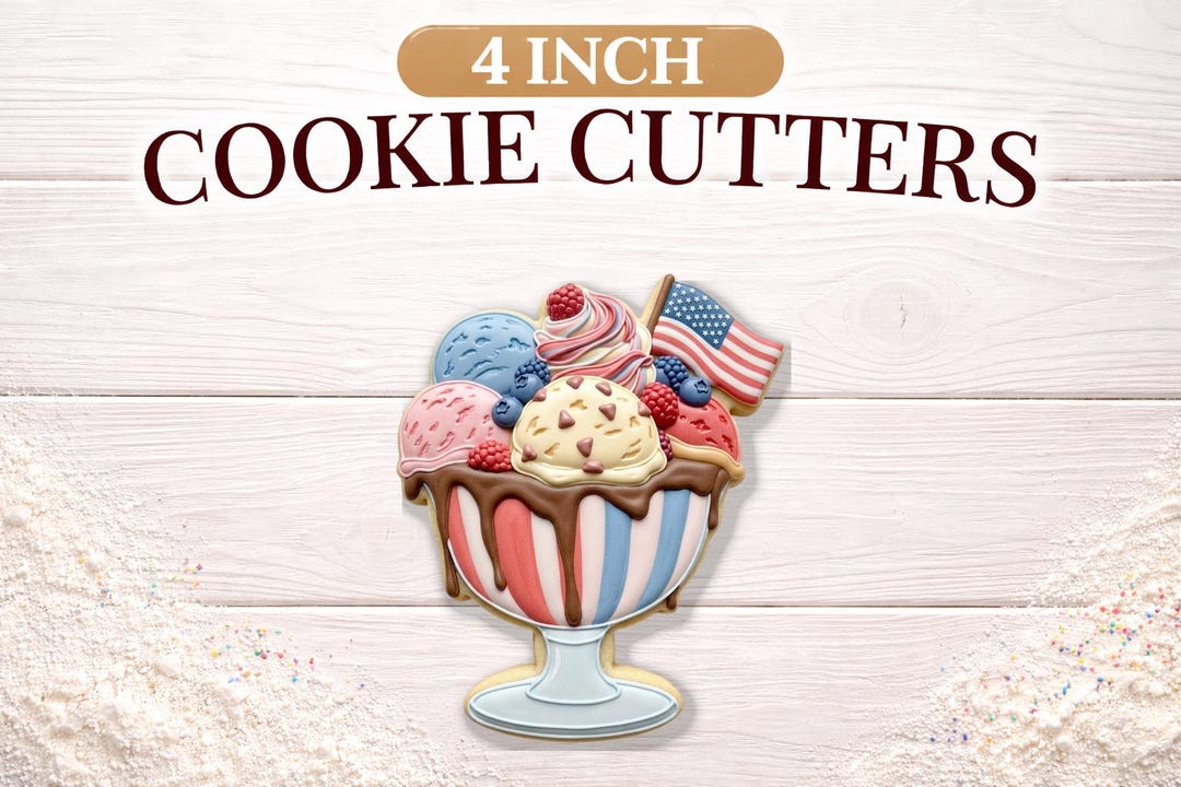 4 Inch Ice Cream Sundae Cookie Cutter | 3D Printed PLA Tool - Etsy