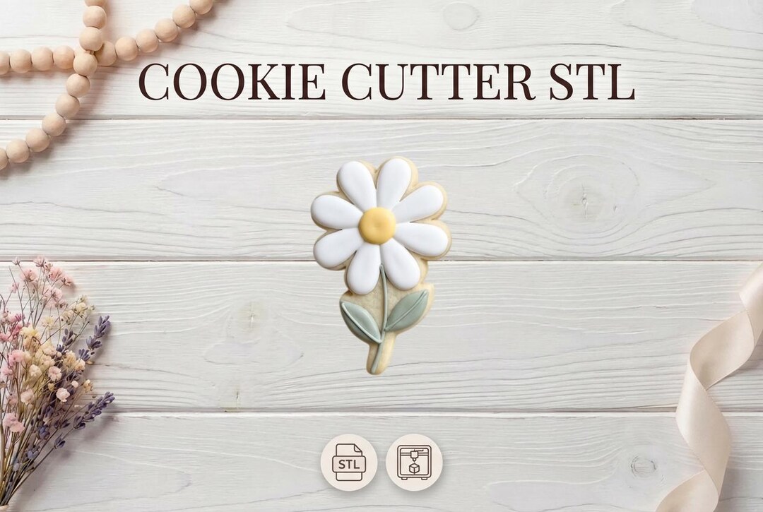Flower Leaf Cookie Cutter STL File | Floral Baking Tool (digital ...