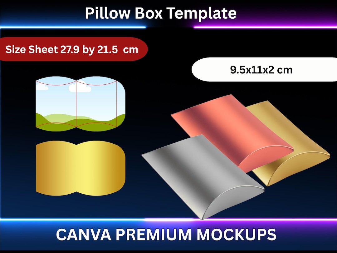 Pillow Box Template Bundle, Pillow Boxes, Favor Box Template, Box ...
