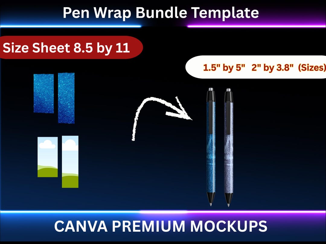 Pen Wrap Template, Pen Sublimation Template, Pen Wrapper Template ...