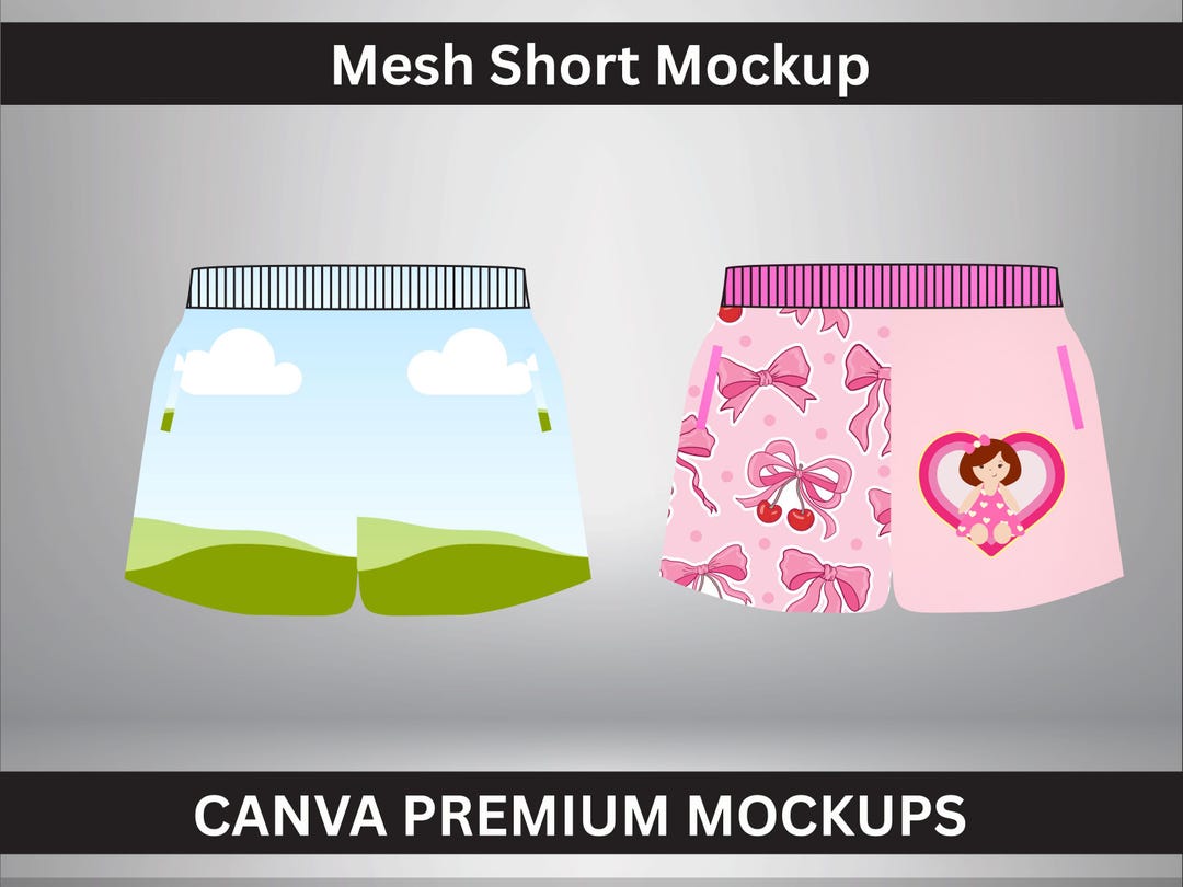 Sweat Shorts Mockup Canva | Drag and Drop Swim Shorts Mock up ...
