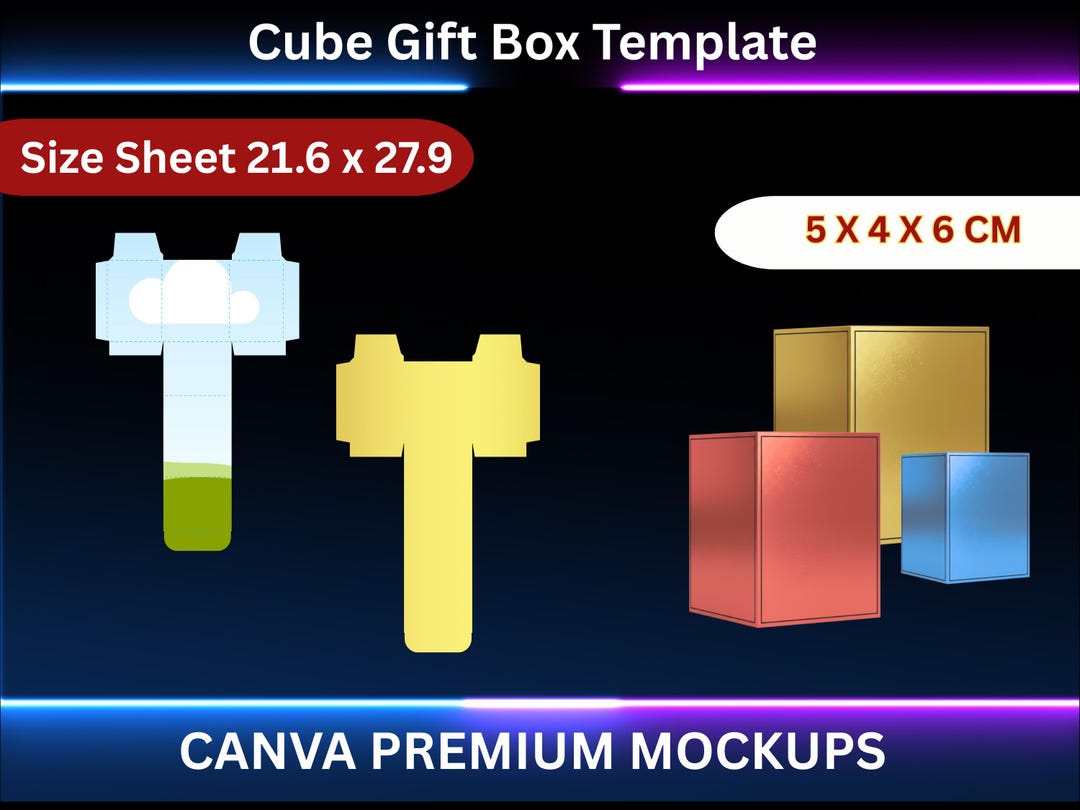 Gift Box Template: Printable Favor Box (digital Download) - Etsy