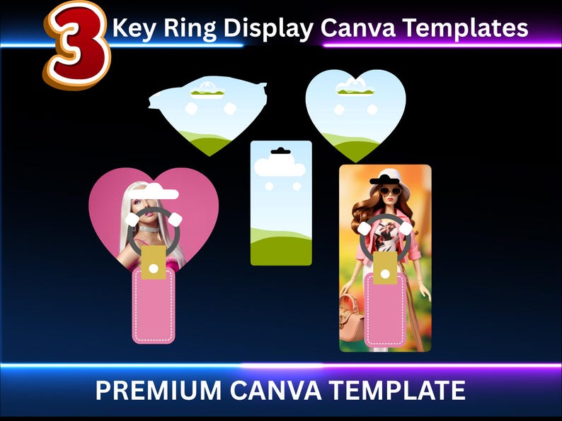 Keychain Display Card Template, Keychain Display Card SVG, Keychain ...