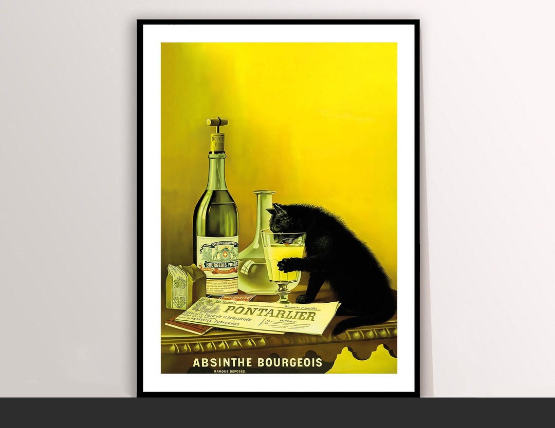 Absinthe Bourgeois Art Deco Poster: Vintage Food & Drink Canvas Print ...