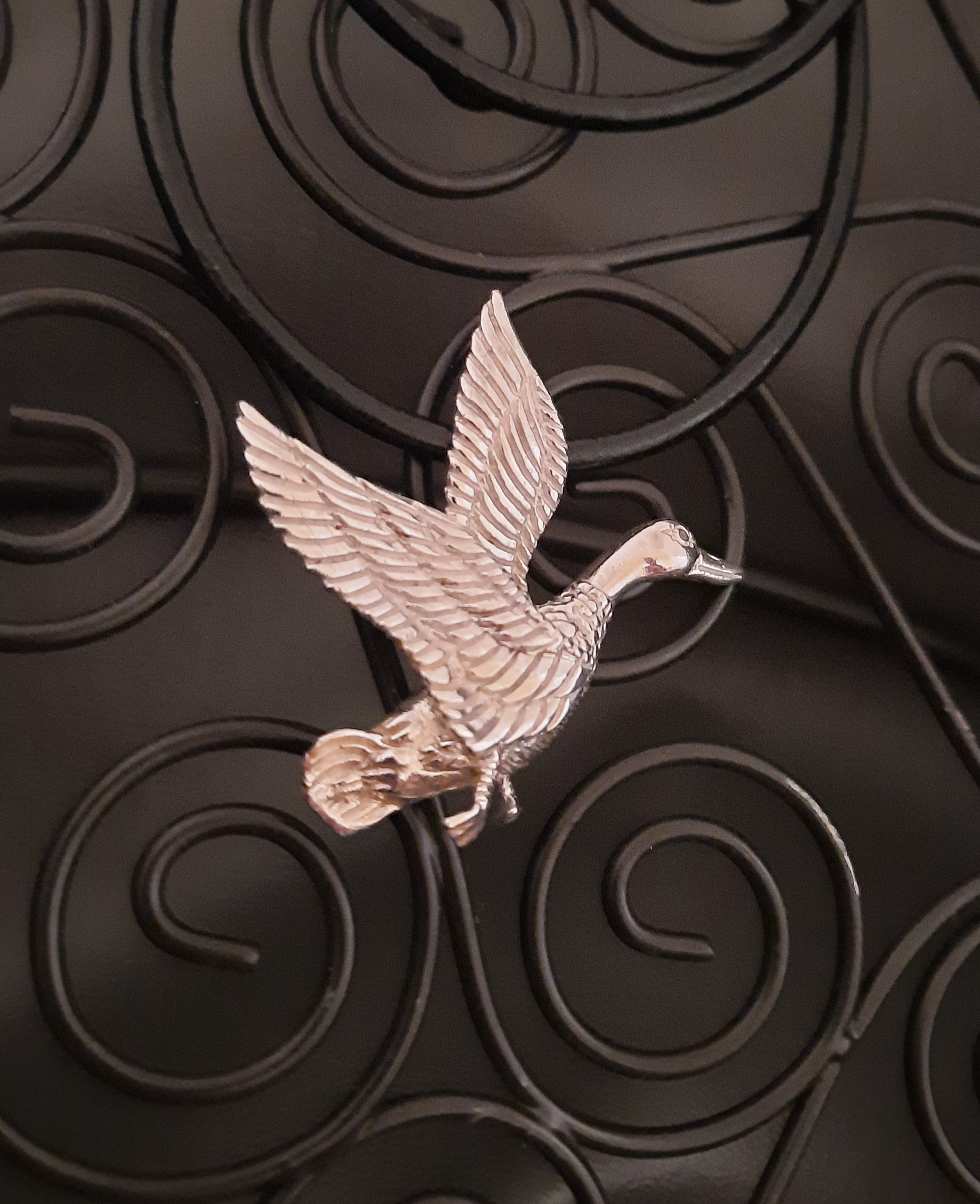 Sterling Silver Duck Pendant - Etsy