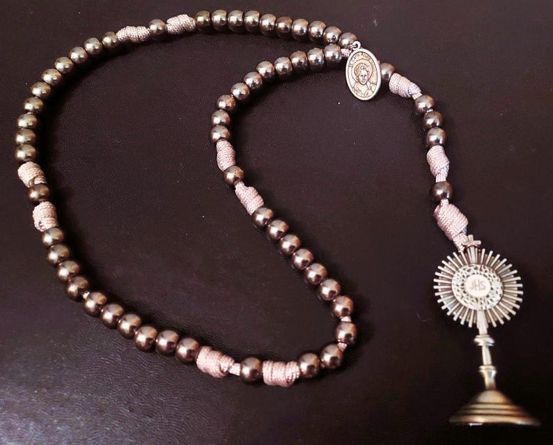 St. Carlo Acutis Rosary! Gunmetal Rosary Beads and 3D Monstrance ...
