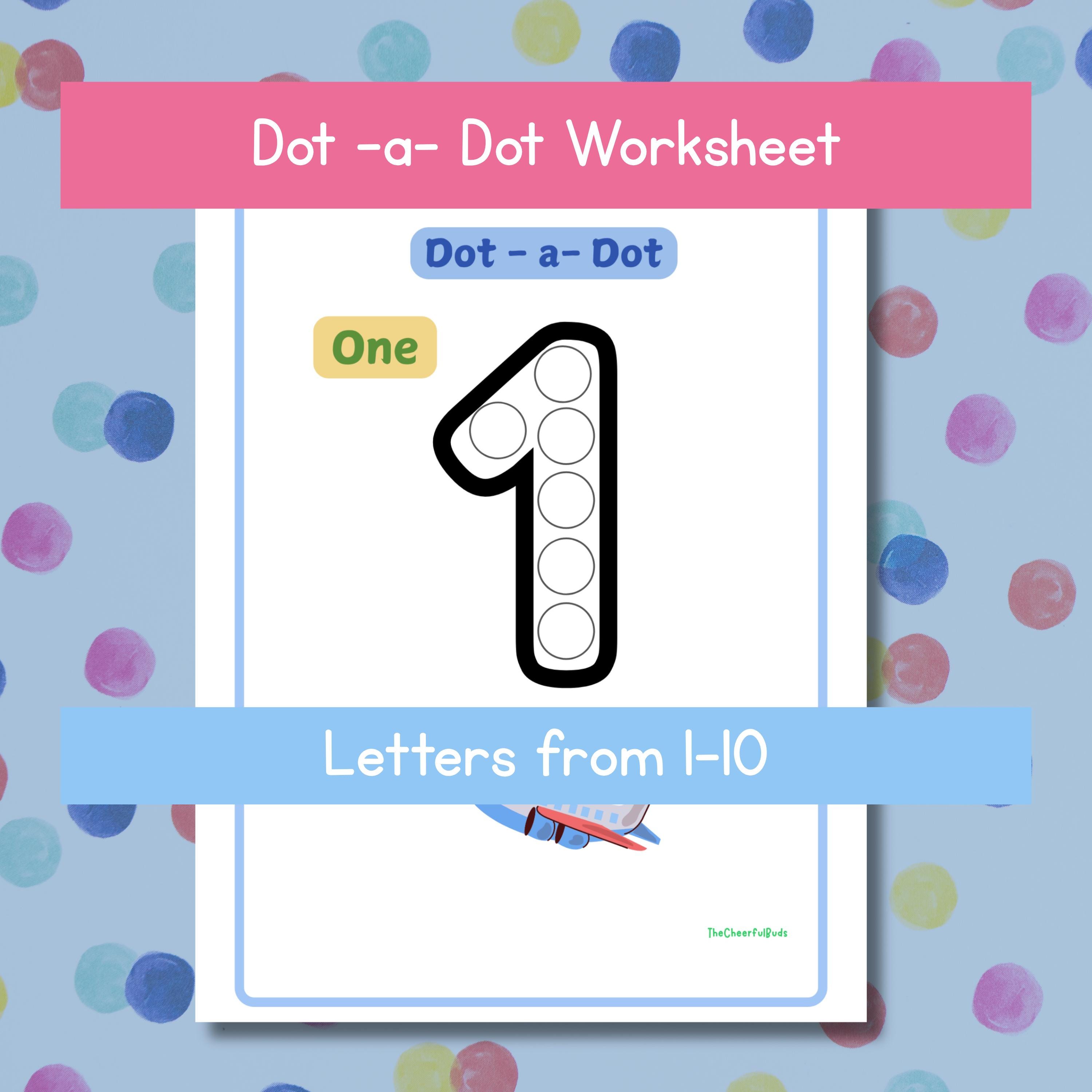Dot a Dot Activity, Dot a Dot Alphabet and Numbers, Printable Dot ...