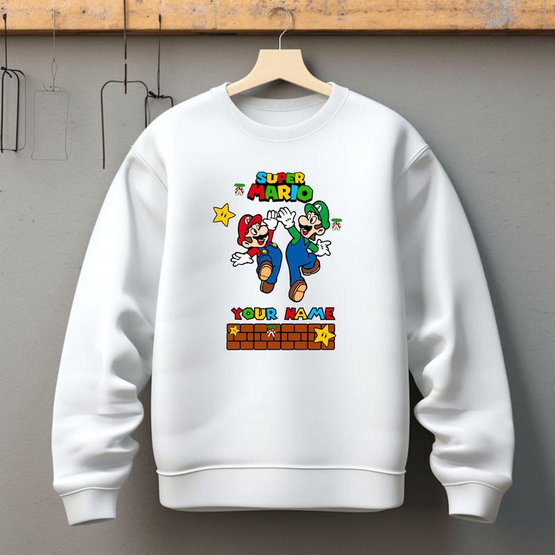 Sudadera mario - Etsy México