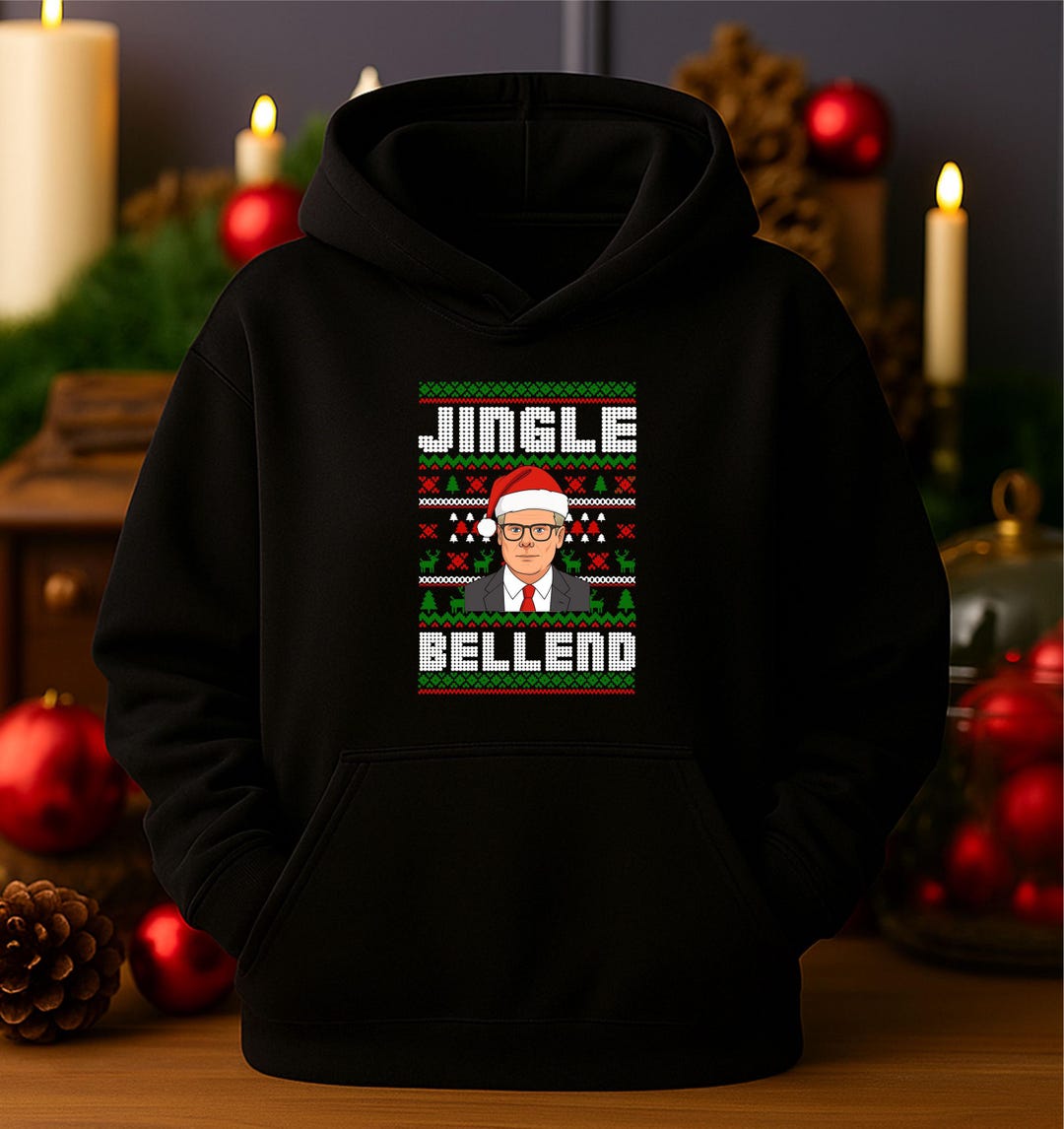 Jingle Bellend Christmas Hoodie, Ugly Rude Hoodie, Funny Christmas ...