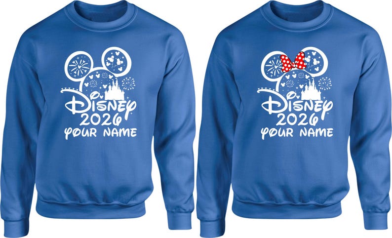Personalised Family Disneyland Paris Jumper, Group Family 2026 Vacation ...