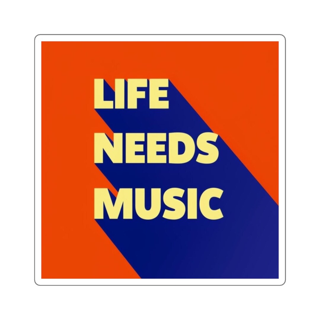 Music-themed Square Stickers for Creative Souls, Laptop Decals, Life ...