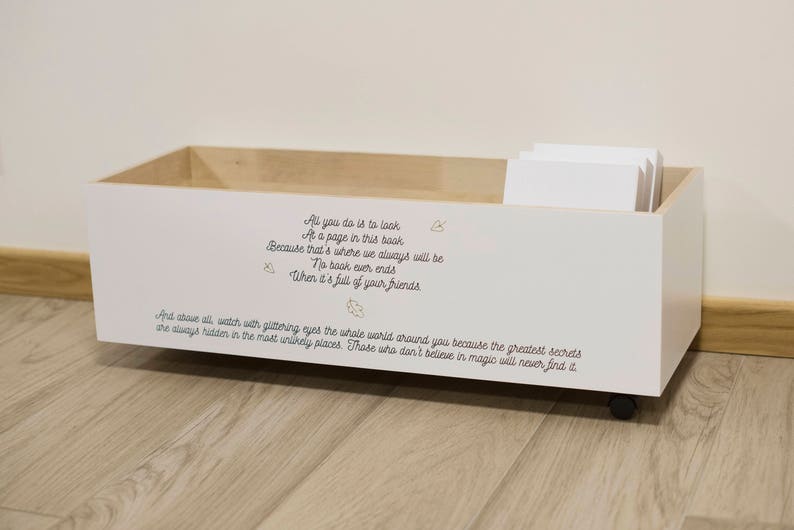 Whale Book Box Wood Book Box on Wheels for Whale Nursery - Etsy