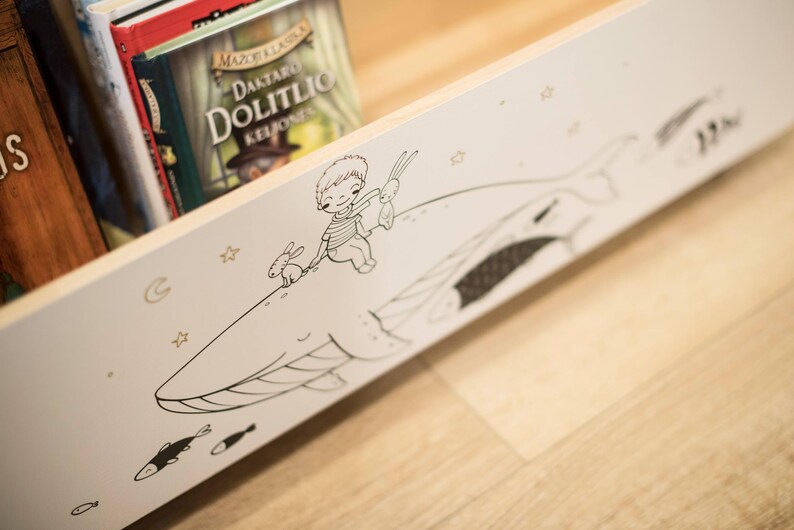 Whale Book Box Wood Book Box on Wheels for Whale Nursery - Etsy