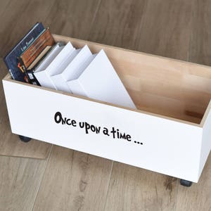 Whale Book Box – Wood Book Box on Wheels for Whale Nursery Décor With ...