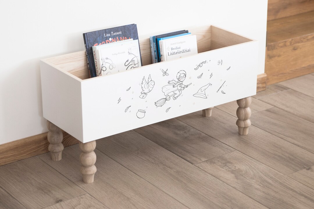 World of Wizards, Nursery Decor, Book Bin, Baby Gift, Toy Box, Book ...