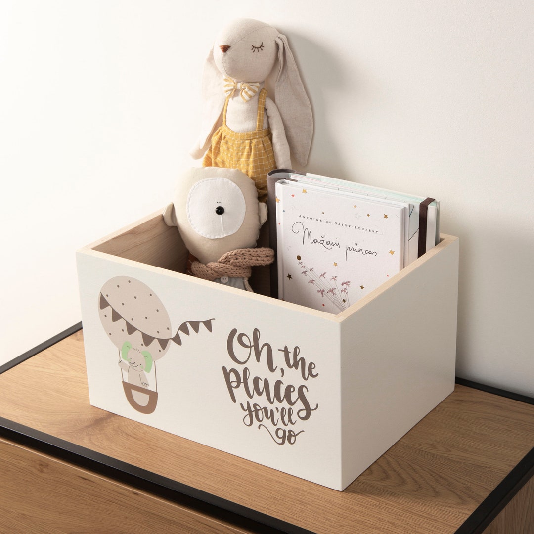 Book Box, Wooden Nursery Storage, Box for Books, Baby Shower Book Bin ...