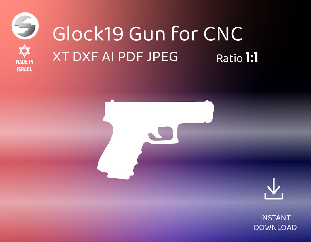 Glock19 Shape Pistol Pistoleta Small Gun Military Police Logo Vector ...