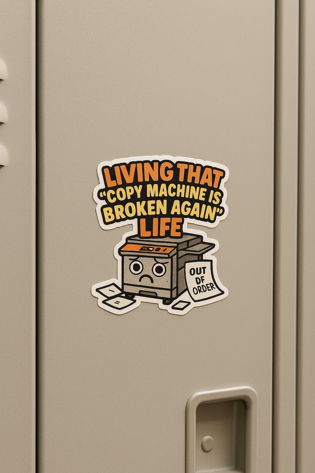 Funny Broken Copy Machine Sticker: Glossy Vinyl Decal - Etsy
