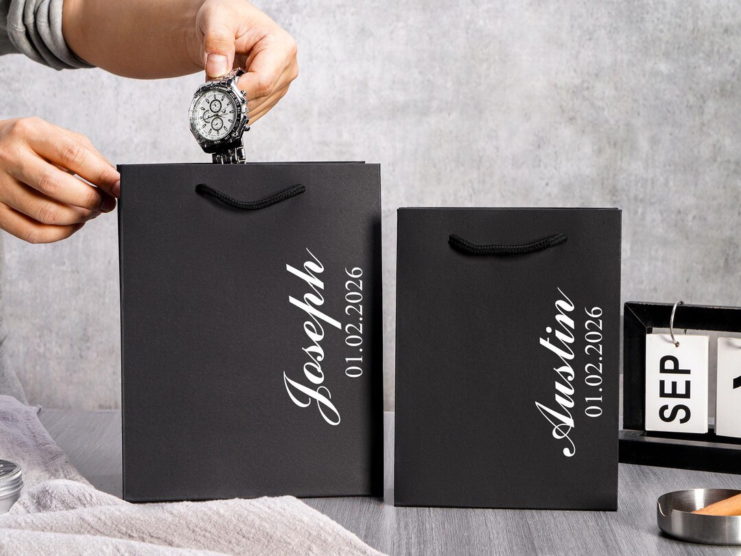 Custom Best Man Gift Bag, Personalized Groomsmen Gift Bag, Personalized ...