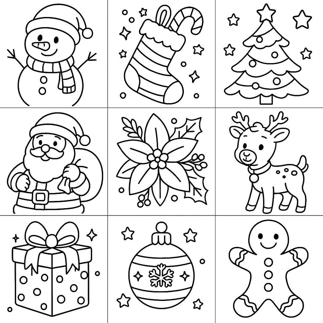 Kids Christmas Coloring Pages | 9 Printable Holiday Coloring Sheets ...