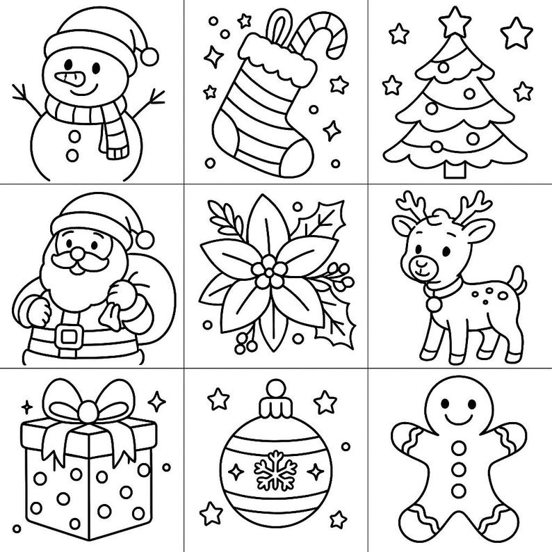 Kids Christmas Coloring Pages | 9 Printable Holiday Coloring Sheets ...