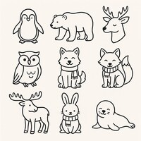 Winter Animals SVG Cut File Bundle – Penguin, Polar Bear, Snowman ...