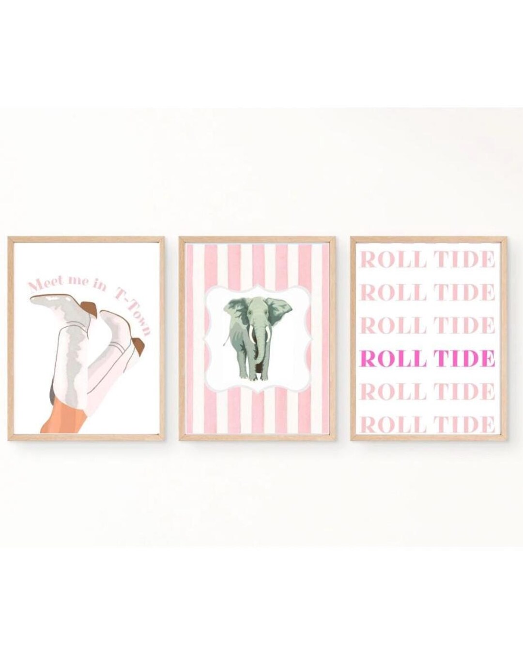 University of Alabama Preppy Prints - Etsy