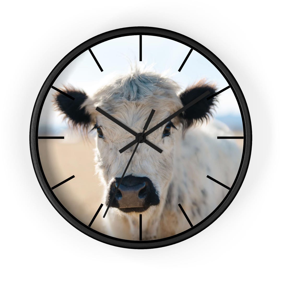 Sophie the Mini Cow, Rustic Farmhouse Cow Wall Clock, Country Decor ...