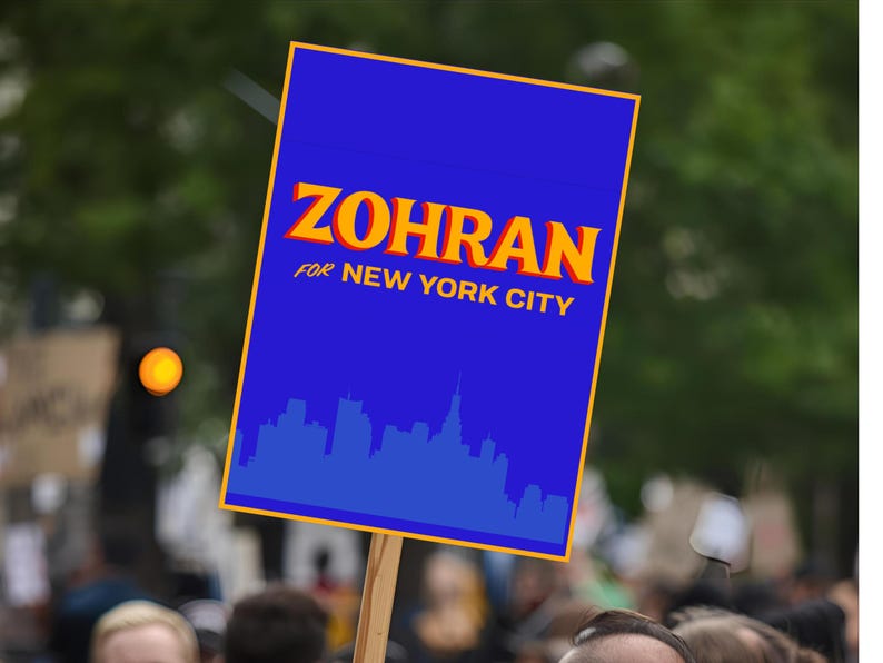 Zohran for New York City Protest Sign, Support Zohran Mamdani Poster ...
