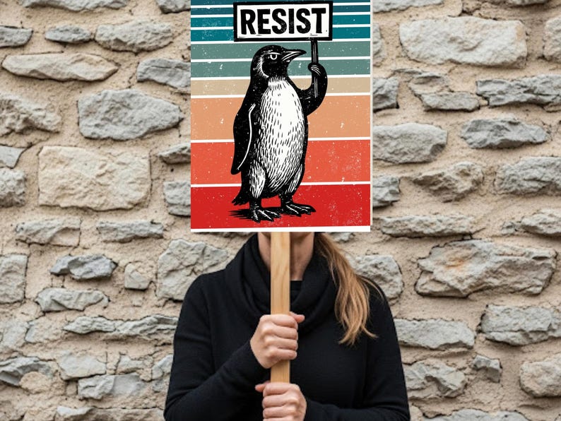 USA Resist Protest Sign: Anti Trump Activist Poster - Etsy
