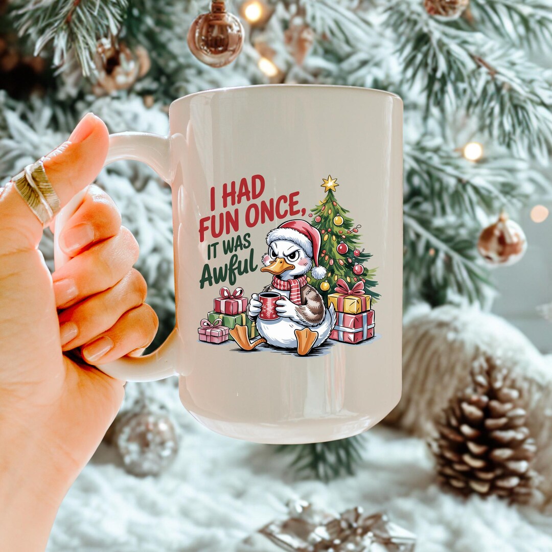Christmas Goose Having Fun! Mug, Funny Xmas Gift - Etsy