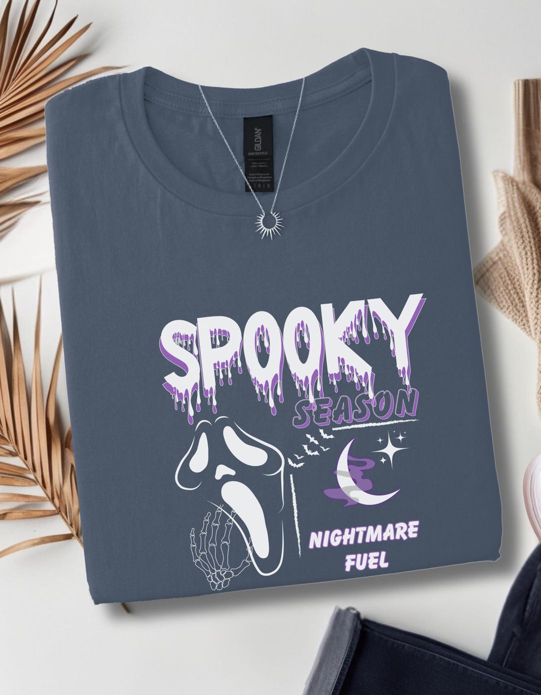 Spooky Season Nightmare Fuel – Ghost Face Moon – Skeleton Hand ...