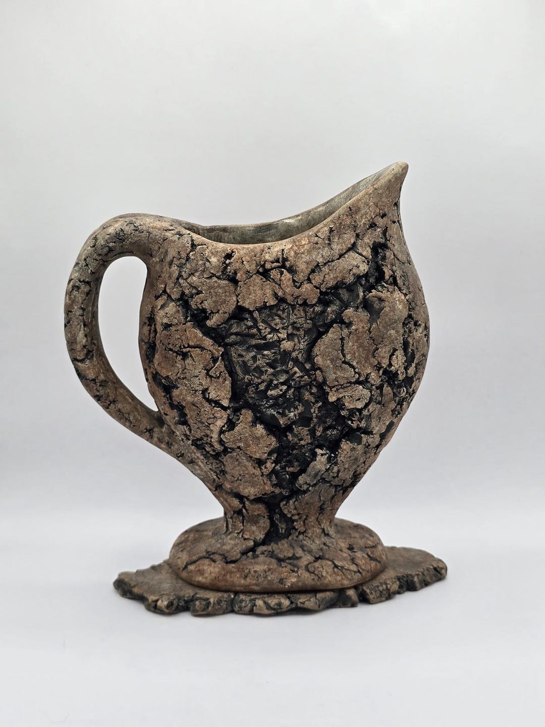 Iconic Stan Langtwait Pottery Lava Stone Pitcher and Stand - Etsy