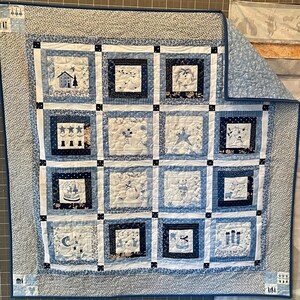Winter/snowman Quilt - Crystal Lane by Bunny Hill Fabric. - Etsy