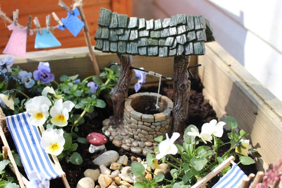Miniature Fairy Garden Wishing Well - Etsy