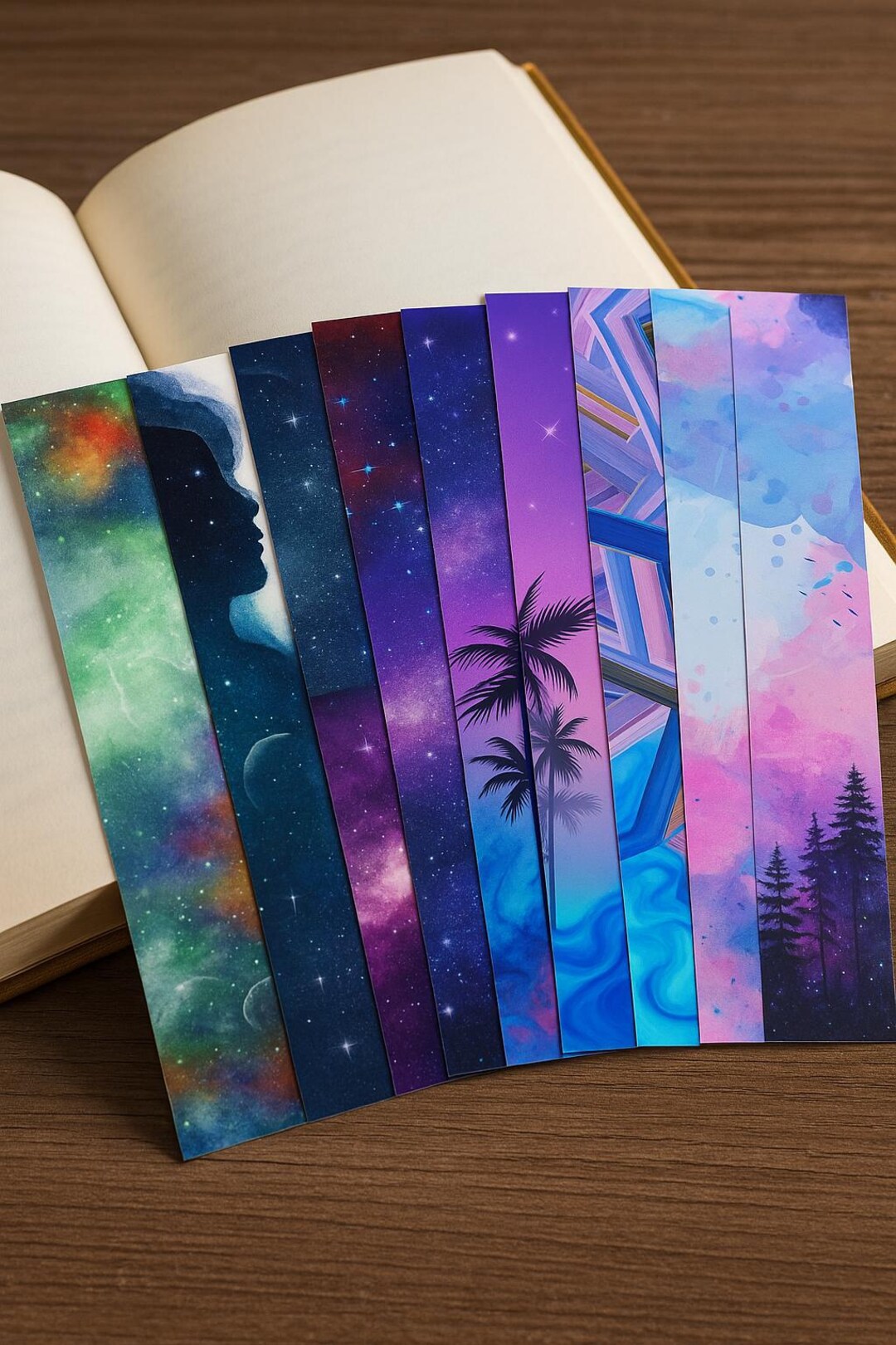 20 Printable Aesthetic Bookmarks Bundle – Galaxy, Nature, Quotes ...