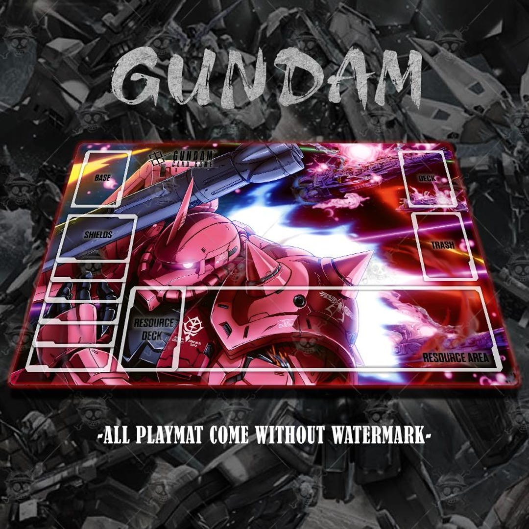 Gundam Playmat – Zaku Vibes | 24x14" Gaming Mat | Otaku Desk Setup ...