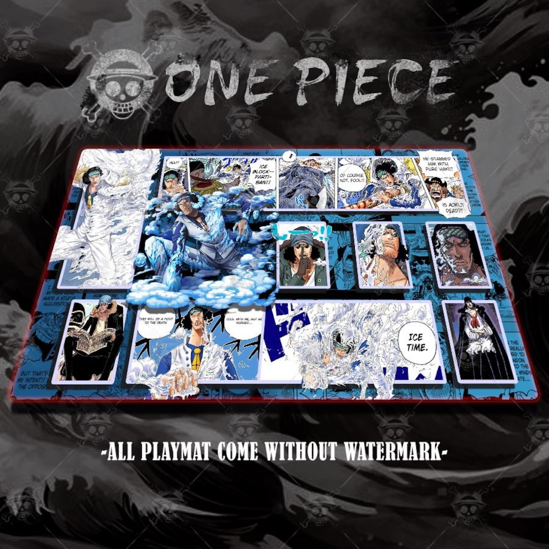 One Piece Playmat – Kuzan Vibes | 24x14" Gaming Mat | Otaku Desk Setup ...