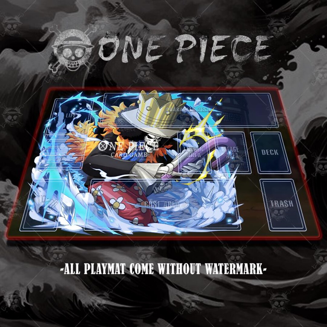 One Piece Playmat – Brook Vibes | 24x14" Gaming Mat | Otaku Desk Setup ...