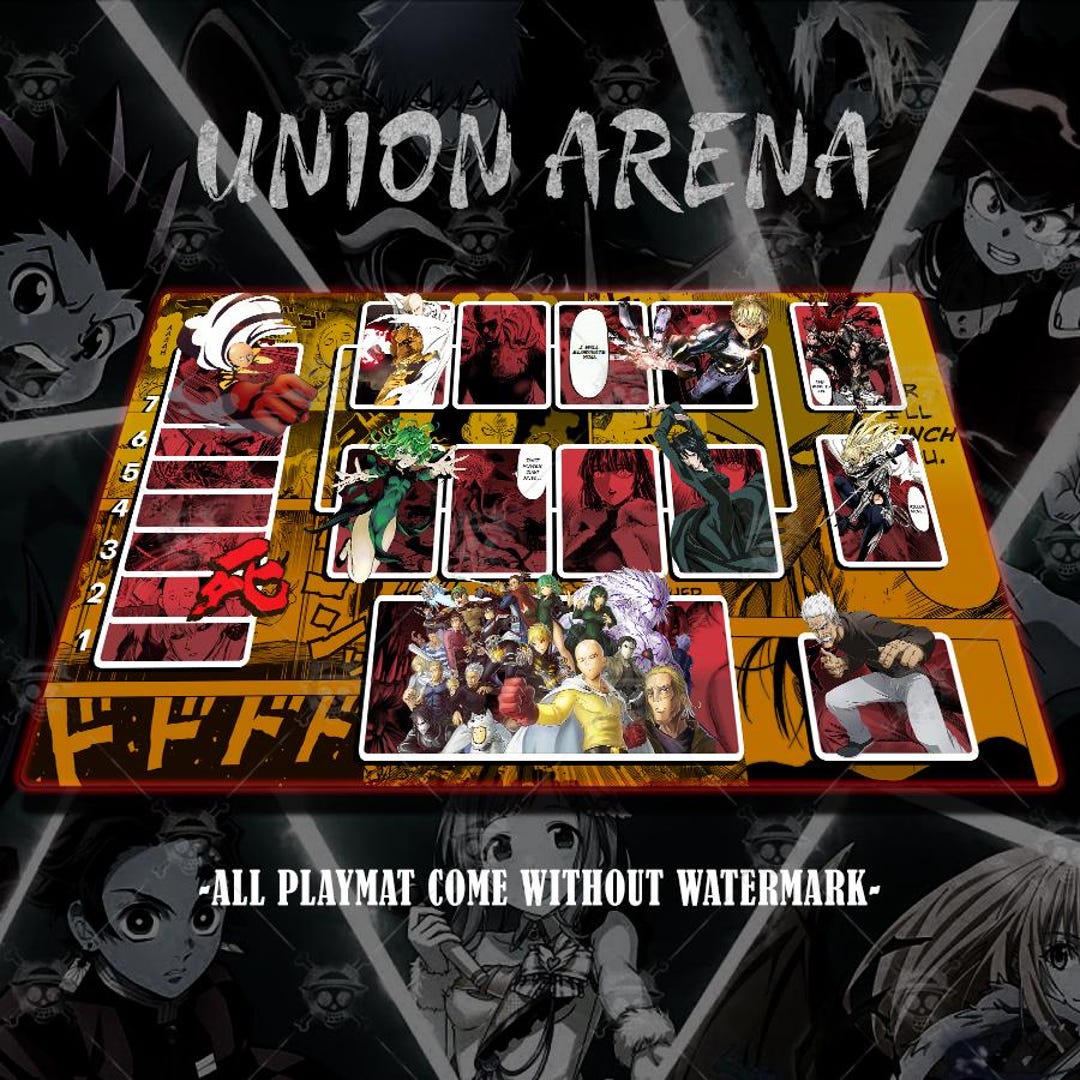 Union Arena Playmat – One Punch Man Vibes | 24x14" Gaming Mat | Otaku ...