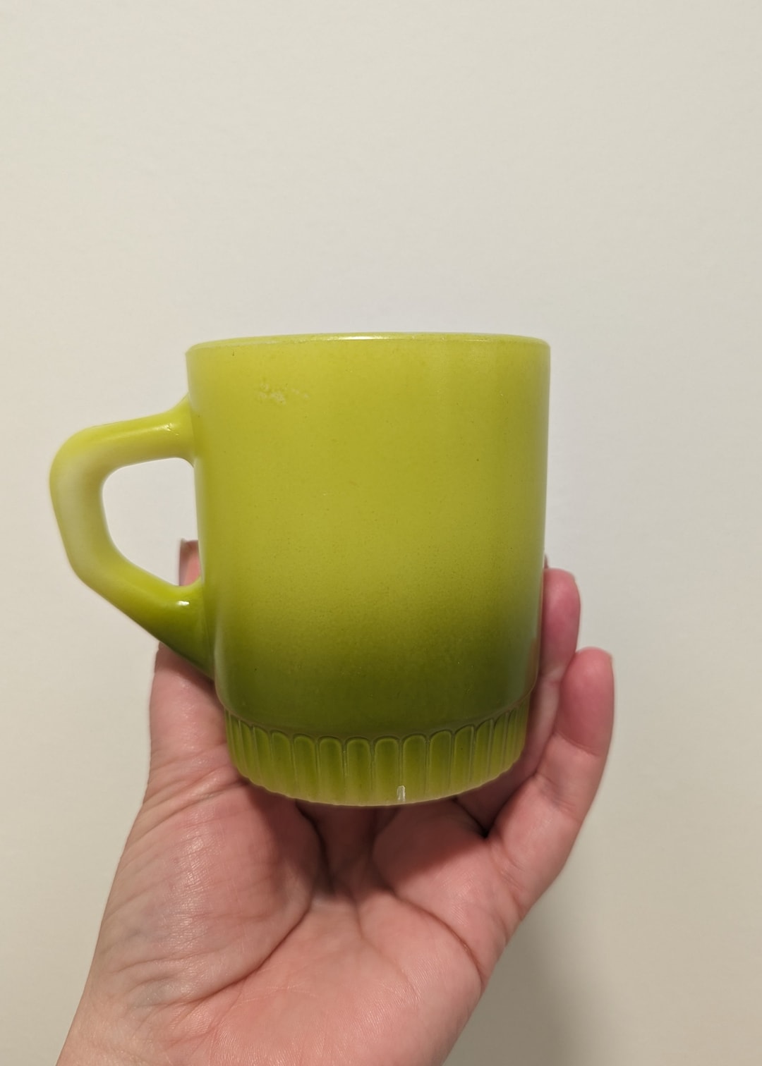 Vintage Fire King Mug Lime Green - Etsy