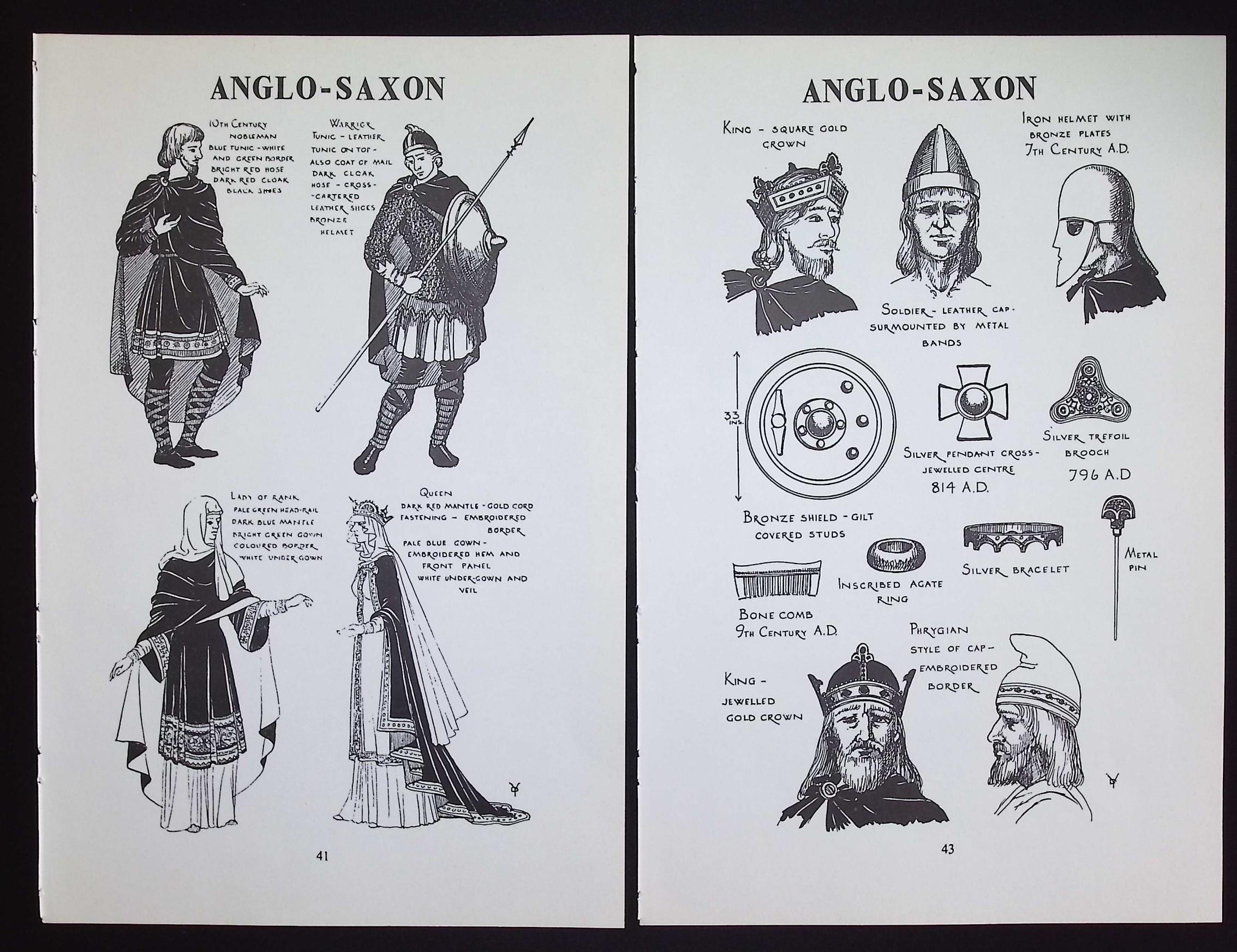 Vintage Doreen Yarwood Print – Anglo-saxon Royal and Warrior Dress ...