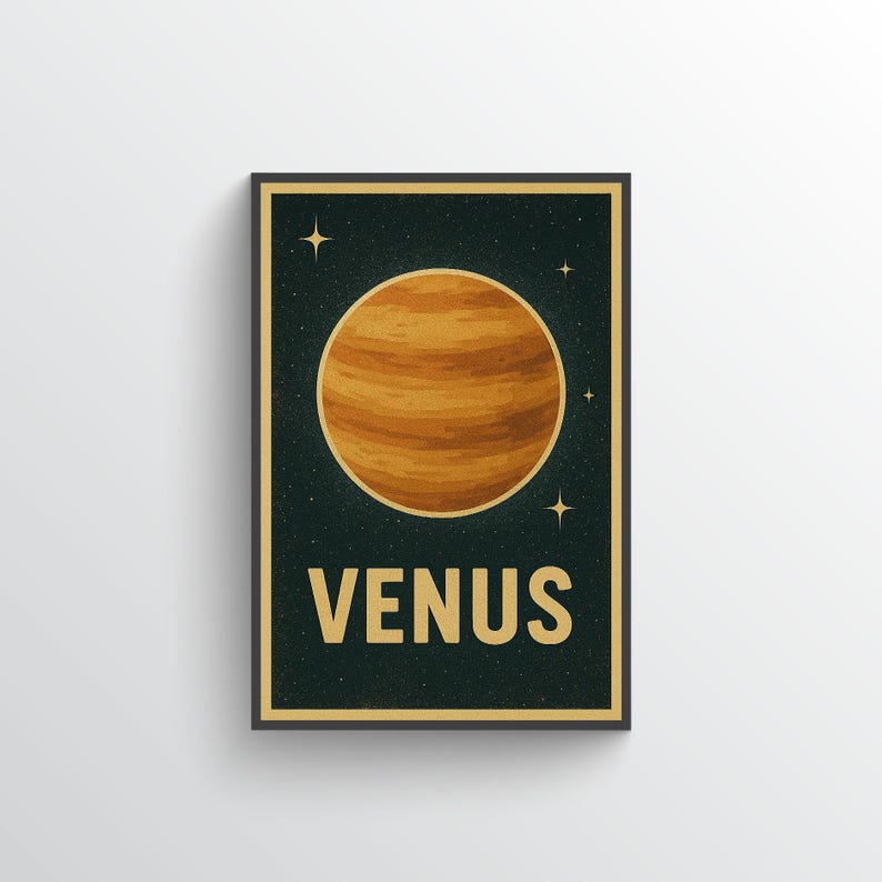 Venus Poster – Vintage Space Wall Art – 16" X 24" Printable Science ...