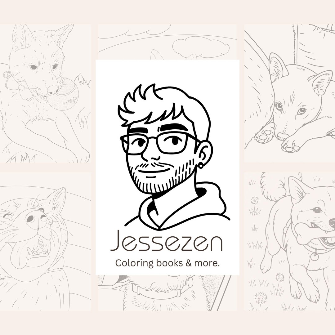 Shiba Inu Coloring Book – Printable Cute Dog Coloring Pages for Adults ...