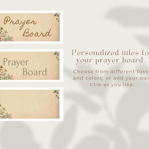 Printable Prayer Board Kit: Christian Vision Board, Bible Study ...